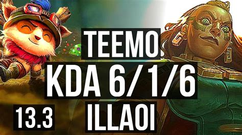 Teemo Vs Illaoi Top Rank 4 Teemo 23m Mastery 616 1200 Games