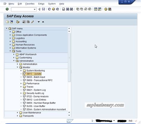 how to monitor sap cancelled update sap basis easy