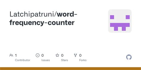 github latchipatruni word frequency counter