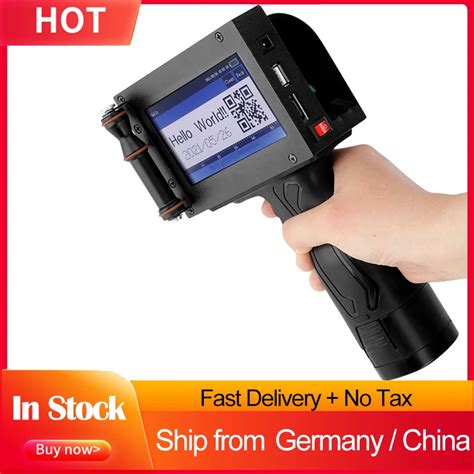 Handheld Inkjet Printer Qr Bar Batch Code Date Number Logo Expiry Date