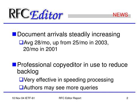 Ppt Rfc Editor Report Powerpoint Presentation Free Download Id4036064