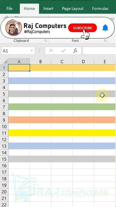 color fill in excel raj computers raj sir shorts