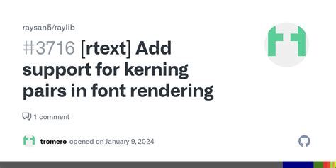 Rtext Add Support For Kerning Pairs In Font Rendering · Issue 3716