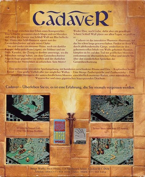 Cadaver Cover Or Packaging Material Mobygames