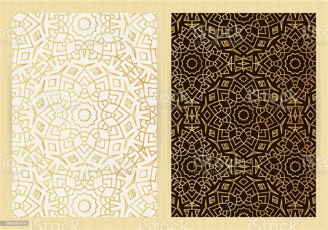 A4 크기 커버입니다 만다라 라운드 요소 민족 배경입니다 레스토랑 메뉴 전단지 명함 브로셔 책 표지 배너에 대 한 일본어 아랍어