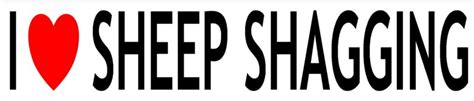I Love Sheep Shagging Car Bumper Laptop Window Decal Sticker Baked Bean Store