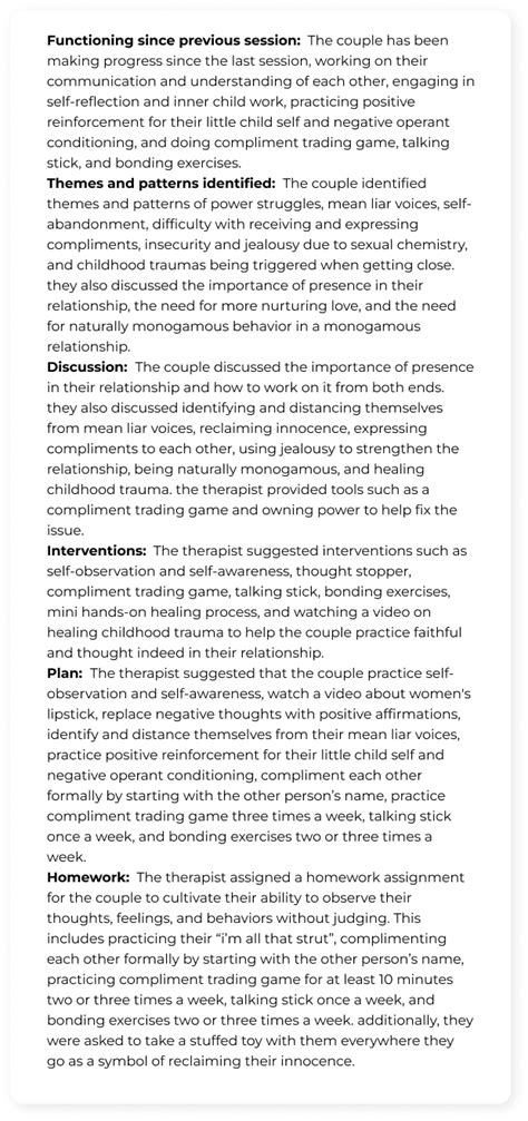 How To Write Couples Therapy Notes With Examples And Tips Mentalyc