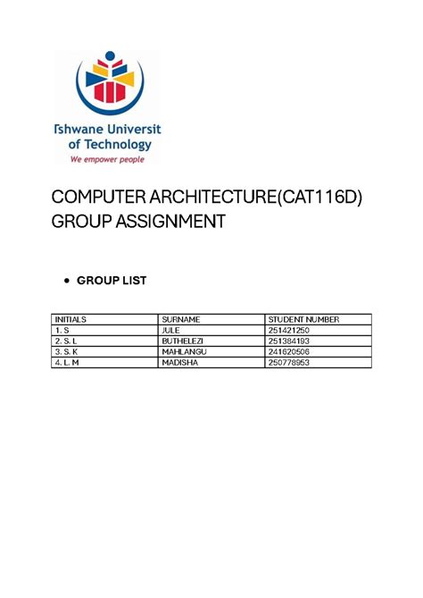Computer Architecture Cat116d Group Assignment Risc Vs Cisc Analysis