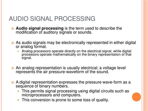 Ppt Audio Signal Processing Powerpoint Presentation Free Download Id 1465527
