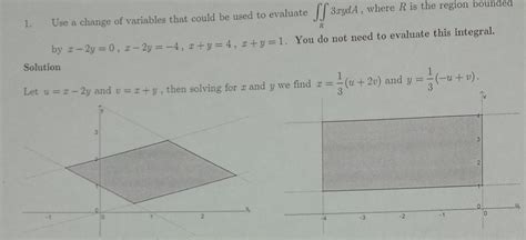 Change Of Variables How Do I Determine U And V For Chegg