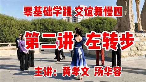 利用空闲的时间学习一下，零基础学跳，交谊舞慢四第二讲左转步舞蹈艺术舞蹈好看视频