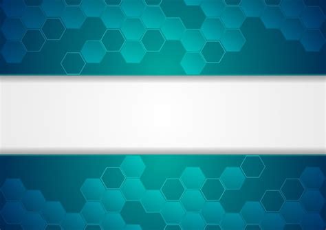 Premium Vector Blue Abstract Hexagons Concept Technology Background