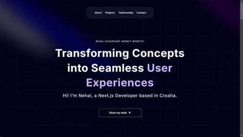 Nehal Choudhary On Linkedin Modern Minimal Agency Nextjs Project Gqwsp8h