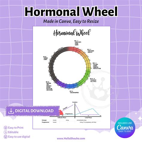 Hormonal Cycle Planner Insert Hello Shouho