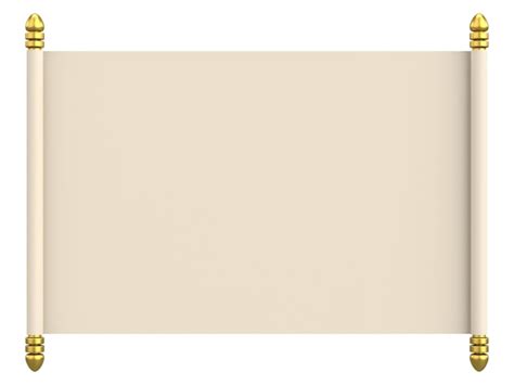 Premium Photo Scroll Paper Text Box 3d Illustration