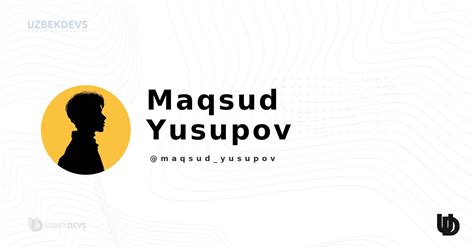 Maqsud Yusupov Maqsud Yusupov Uzbekdevs