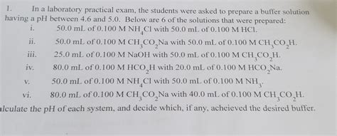 Solved 1 In A Laboratory Practical Exam The Babes Were Chegg Com