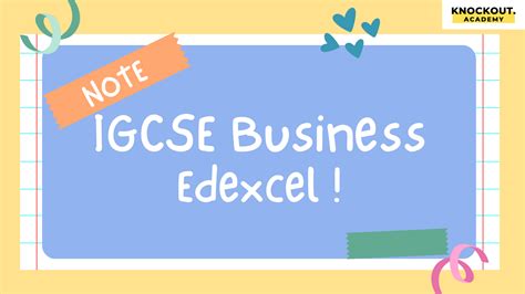Note Igcse Business Studies Year10 Knockouteconomics