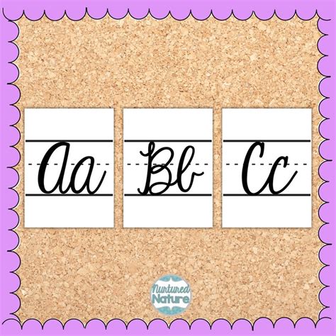 Cursive Alphabet ABC Poster Set Printable Classroom Decor Etsy