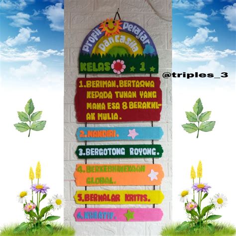 Jual Profil Pelajar Pancasilahiasan Dindingdekorasi Sekolahkerajinan Flanelprakarya Shopee