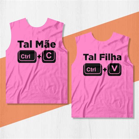 Camisa Ctrol C Ctrol V Mãe e Filha Estampa Shirt