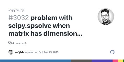 Problem With Scipyspsolve When Matrix Has Dimension 1x1 · Issue 3032