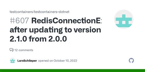Redisconnectionexception After Updating To Version 210 From 200