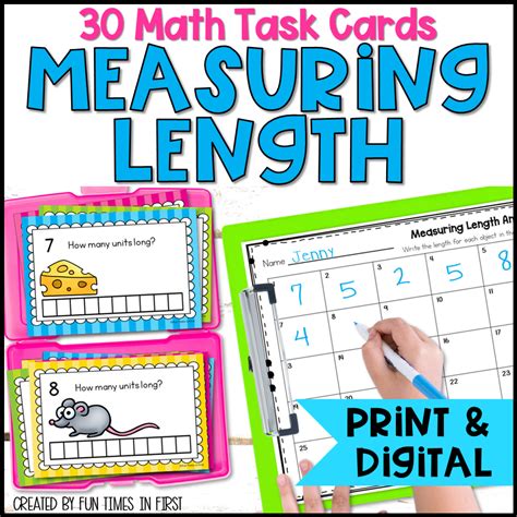 Measuring Length Nonstandard Measurement Math Task Cards Plus Google Slides Made By Teachers