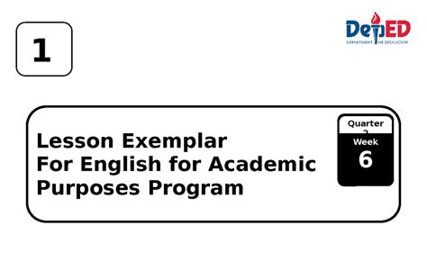 Le Q2 Eapp Week 6 Eapp Lesson Exemplar For English For Academic Purposes Program Week 6