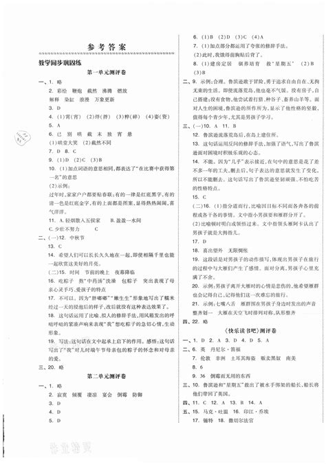 2021年大连市小学全程同步学习高效测评卷六年级语文下册部编版答案——青夏教育精英家教网——