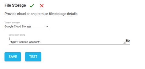 Google Storage Configuration Using Json Authentication Key