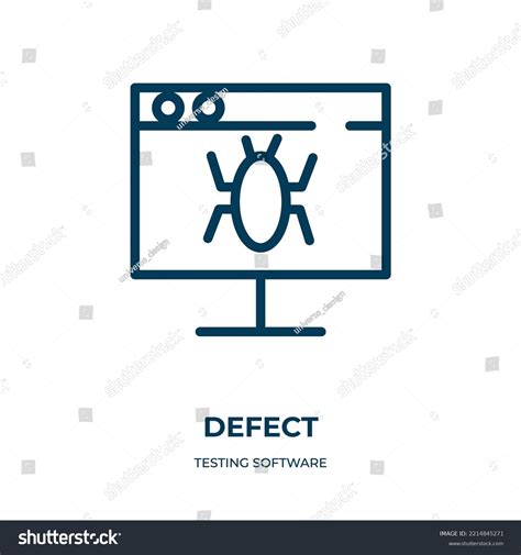 Defect Icon Linear Vector Illustration Testing Stock Vector Royalty Free 2214845271 Shutterstock