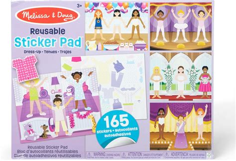 Melissa And Doug Reusable Sticker Pad Dress Up 165 Reusable Stickers