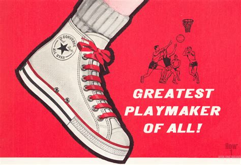 1961 Converse Chuck Taylor Shoe Ad By Row One Brand Wall Art