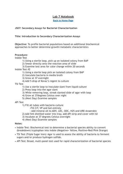 Portage Learning Bio171 Microbiology Lab Notebook 7 Biod 171 Stuvia Us