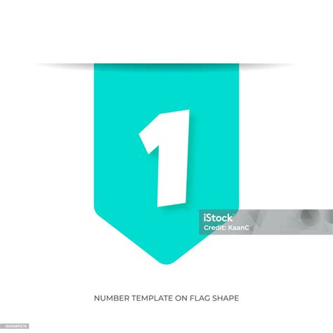 깃발 모양에 대한 추상 숫자 1 템플릿입니다 기념일 번호 템플릿 격리 기념일 아이콘 레이블 기념일 기호 벡터 스톡 일러스트레이션 1에 대한 스톡 벡터 아트 및 기타 이미지