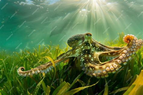 Free Photo View Of Octopus In Its Natural Underwater Habitat