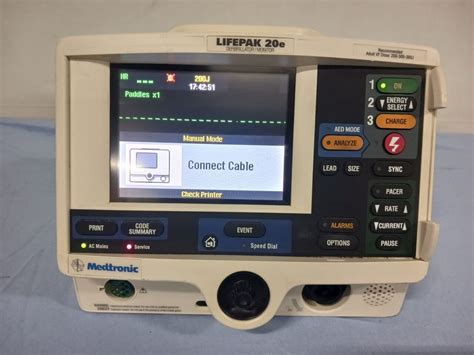 Used Medtronic Physio Control Lifepak 20e Defibrillator Monitor 99507