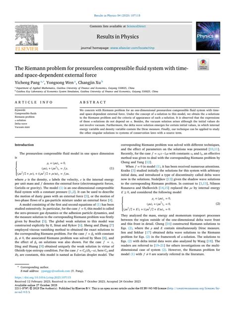 The Riemann Problem For Pressureless Compressible Fluid Syst 2023