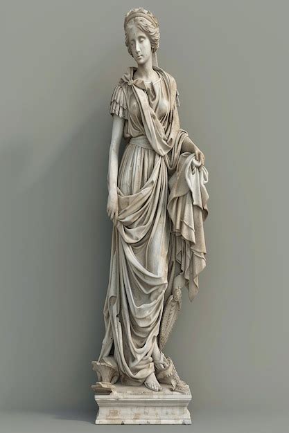 3d Rendered Beautiful Roman Figure Carving Premium Ai Generated Image