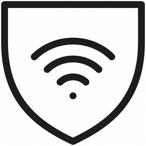 Telecommunications Telecom Wifi Wireless Wi Fi Shield Secure Icon Download On Iconfinder