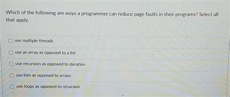 Solved Which Of The Following Are Ways A Programmer Can