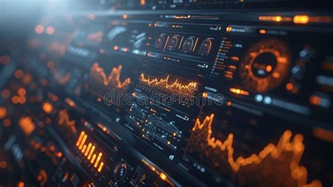 A Futuristic Dashboard Display Features Realtime Updates On A Persons Financial Health