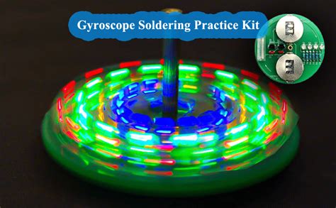 Isolderstore Soldering Project Soldering Practice Kit Led Rotating Desk Gyroscope Diy Kit