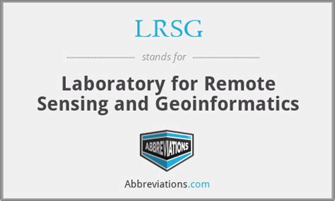 What Is The Abbreviation For Laboratory For Remote Sensing And Geoinformatics