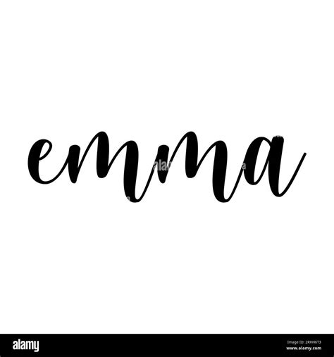 Emma Stylish Artistic Handwriting Name On White Background Isolated