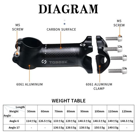 Toseek Fiets Stuurpen 28 6 31 8mm Aluminium Carb Grandado