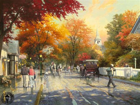 Download Fall Town In Its Autumnal Glory Wallpaper