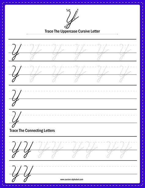 How To Write A Cursive Capital Y