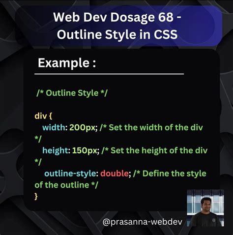 Web Dev Dosage 68 Crafting Outline Style In Css Prasanna D